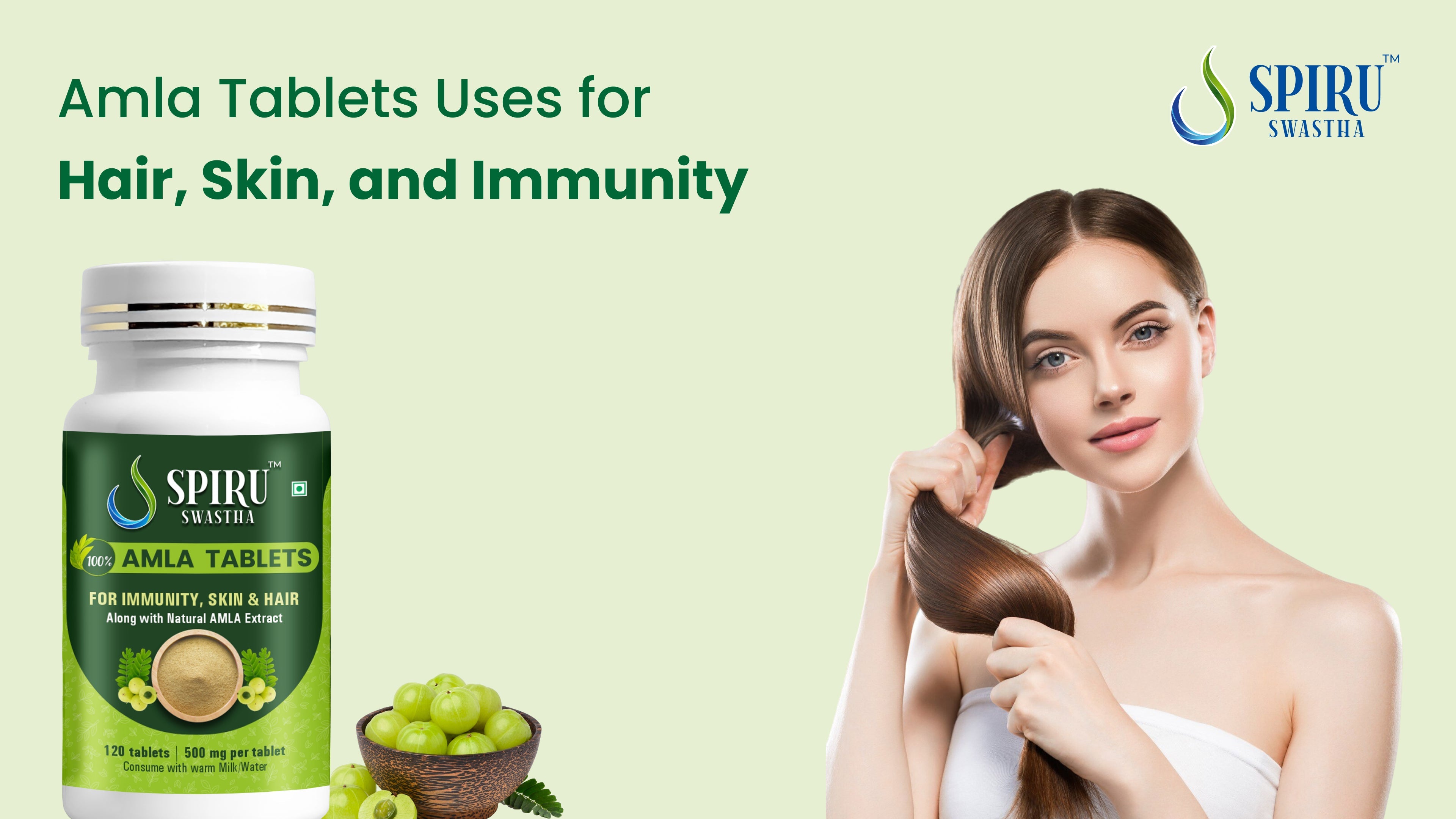 Amla Tablets Uses for Hair, Skin, and Immunity – Spiru Swastha